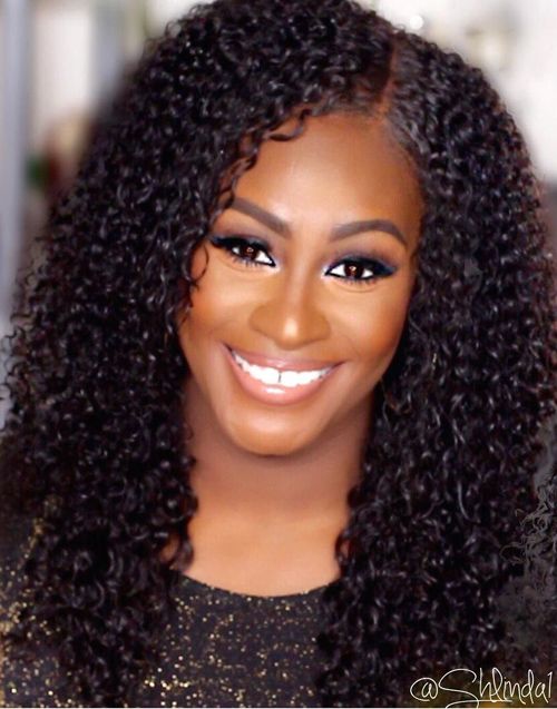14-20 Inch Middle Part Deep Wave Curly Wig HD Lace Wear & Go Glueless ...